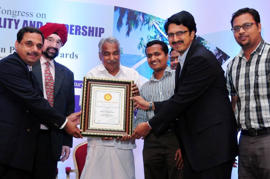 Technopark TBI wins ‘Special Commendation’ at the Golden Peacock Awards 2014.